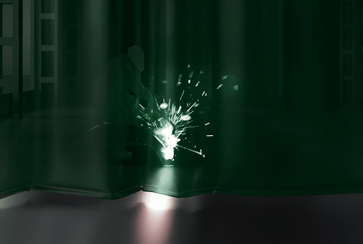 Free Standing Welding Screens With Frames - Rayflex